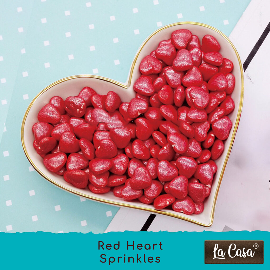 Edible Heart & Star Shaped Sprinkles – 100g – La Casa
