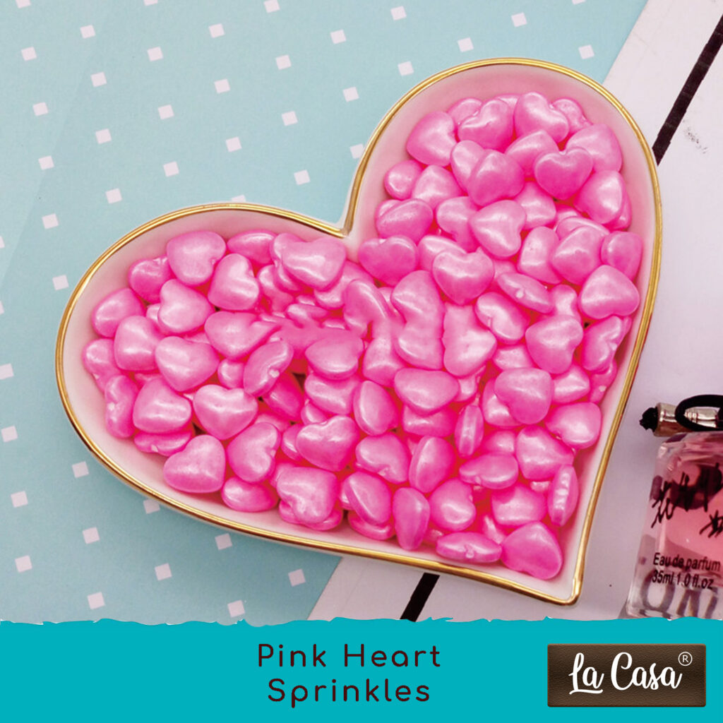 Edible Heart & Star Shaped Sprinkles – 100g – La Casa